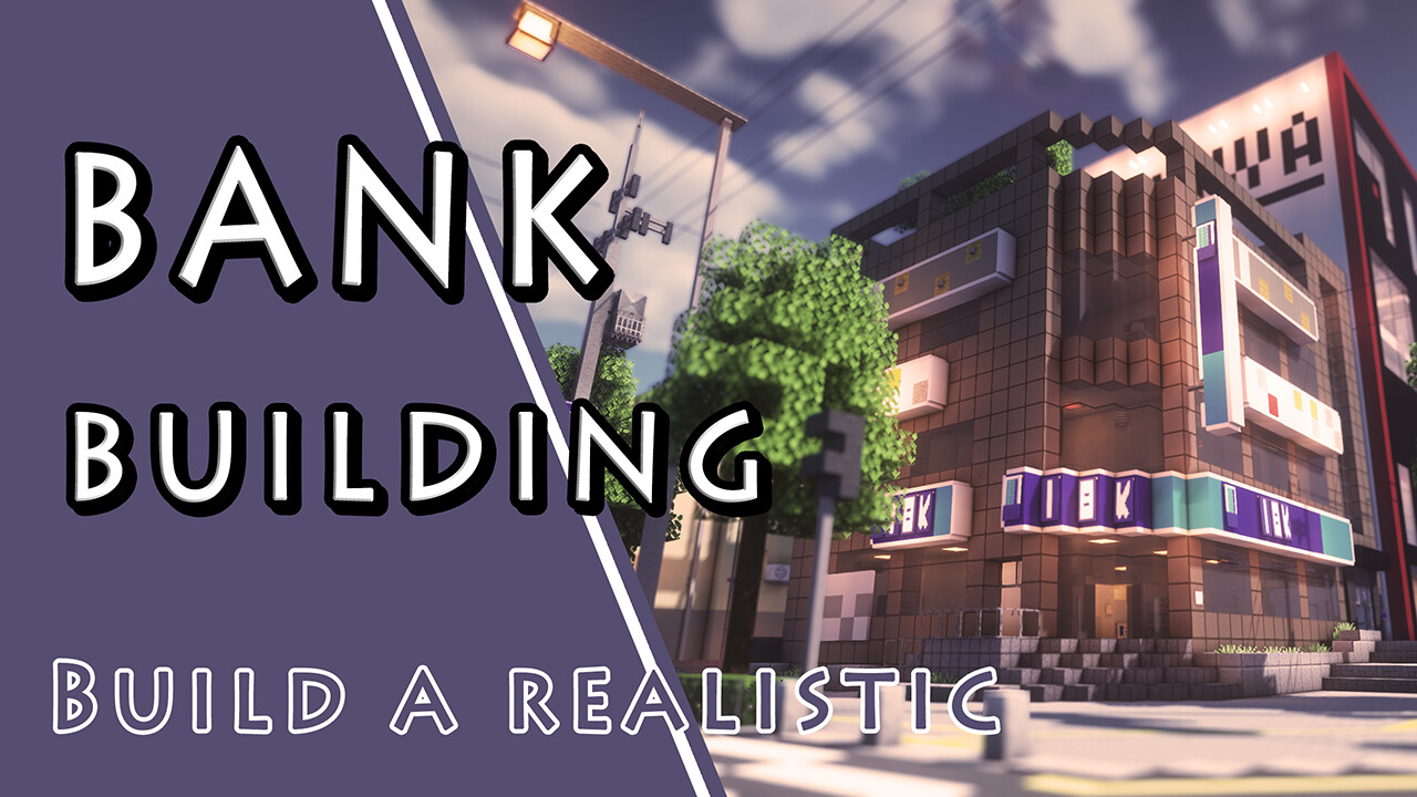 Bank building across the intersection Minecraft Map