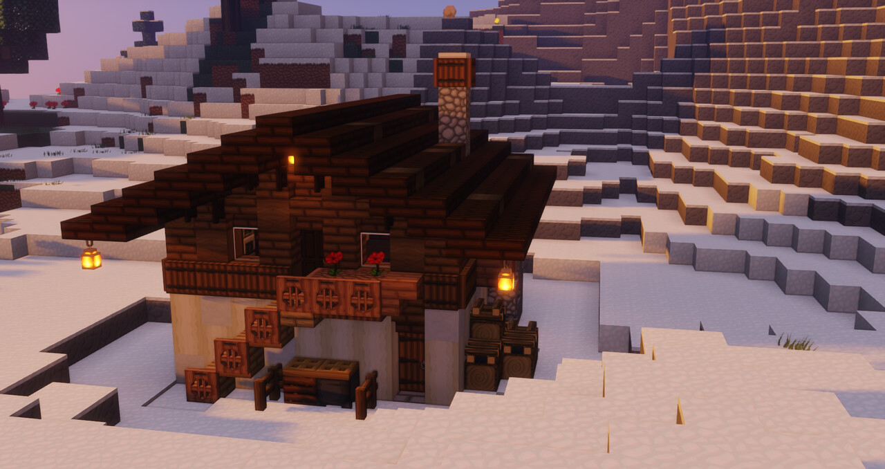 Easy Swiss Chalet - Simple Swiss House in Minecraft - Ski Lodge ...