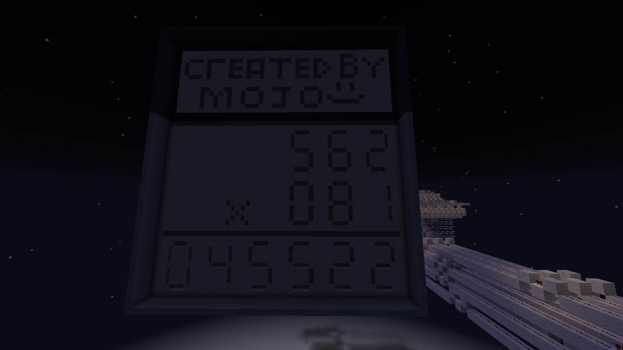 Working calculator - 1.12.2 Minecraft Map