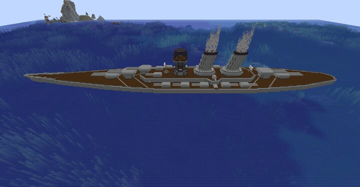 Pillager Battleship (located at x200 and z1400) Minecraft Map