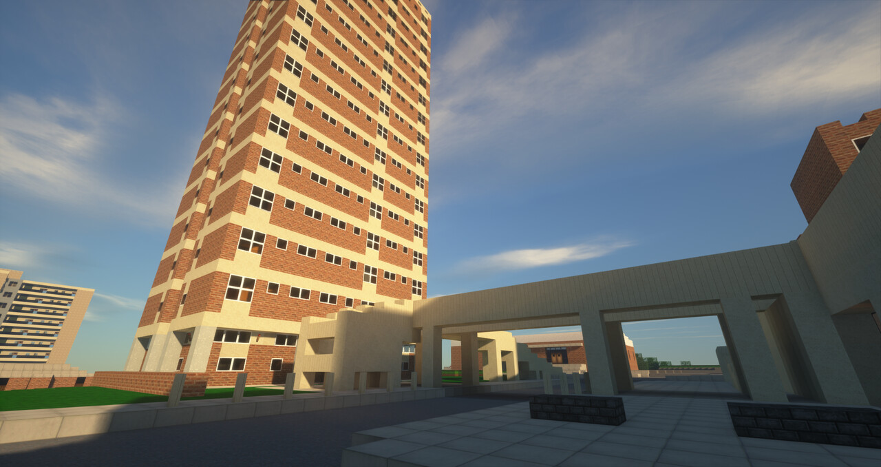 The real seacroft shopping centre. Seacroft Leeds. Minecraft Map