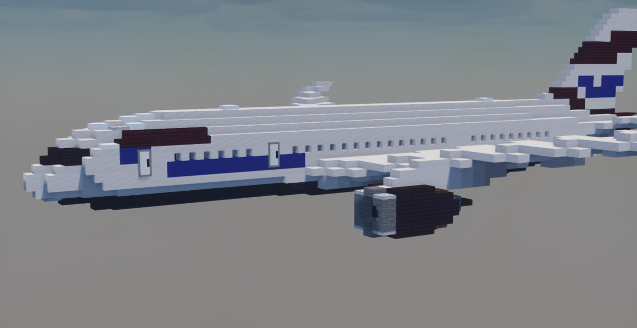 Boeing 787 (8.9.10) dreamliner [1:1] Minecraft Map