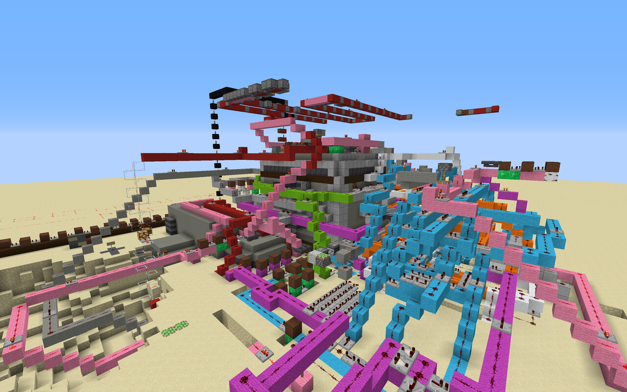 overcomplicated 7 segment display Minecraft Map