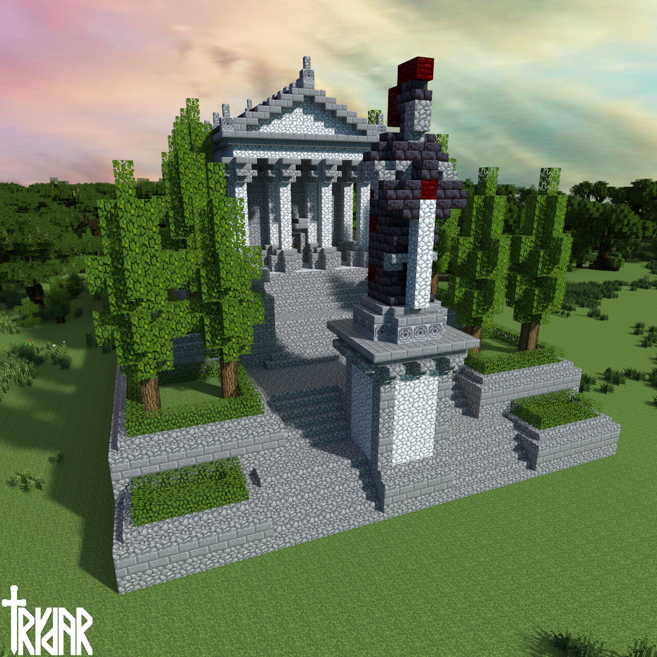 Small Roman Temple +tutorial Minecraft Map