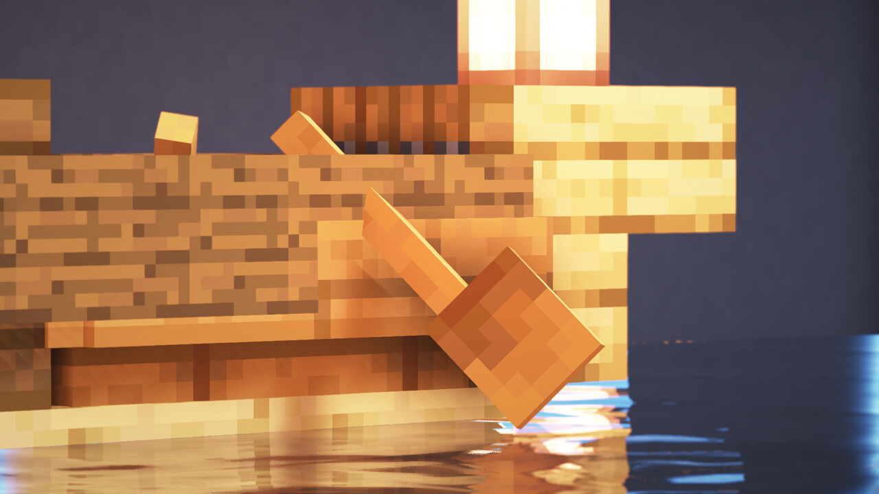 Minecraft: How To Build a Tiny Boat Minecraft Map