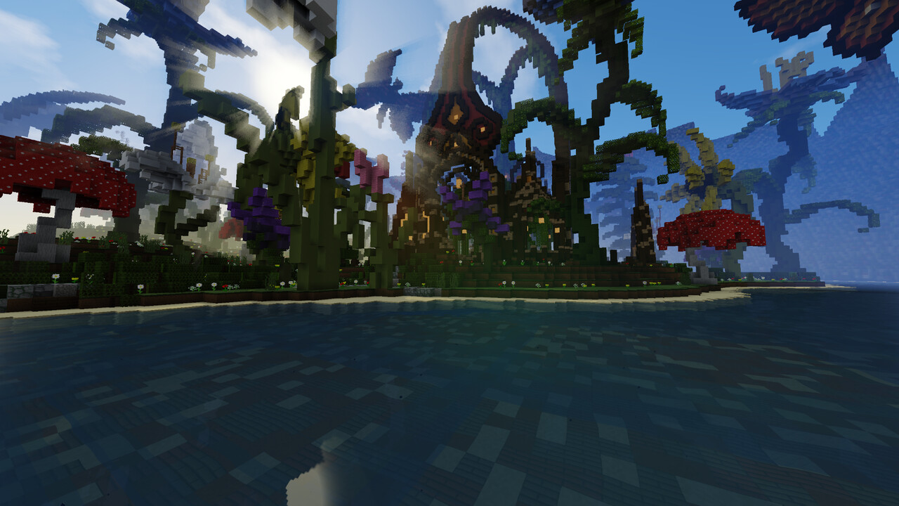 HUB / Spawn / Style nature and fantasy Minecraft Map