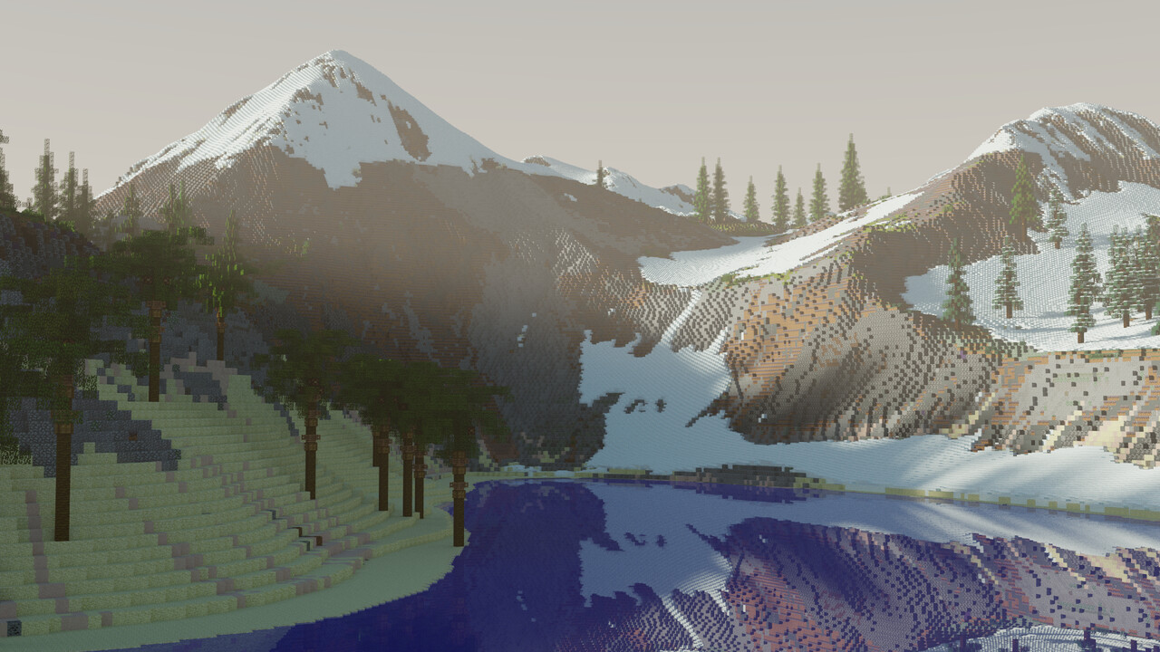 2k by 2k Custom Multibiome Terrain Minecraft Map