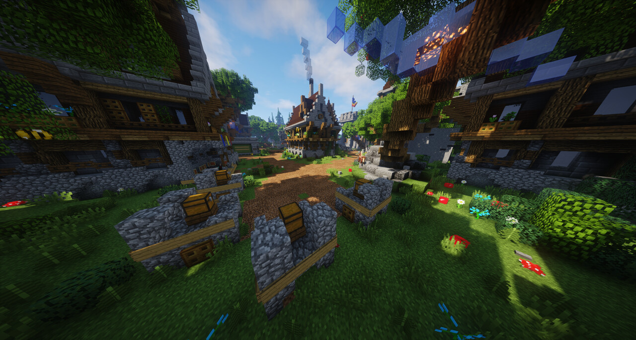 🏯 Survival City - AliensBuilds 🏯 Minecraft Map