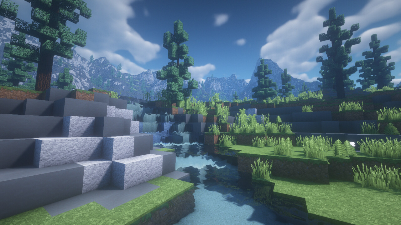 Lake near the mountains Minecraft Map