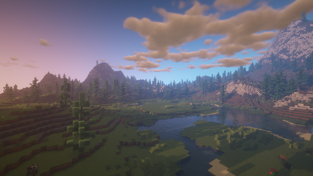 Lake near the mountains Minecraft Map