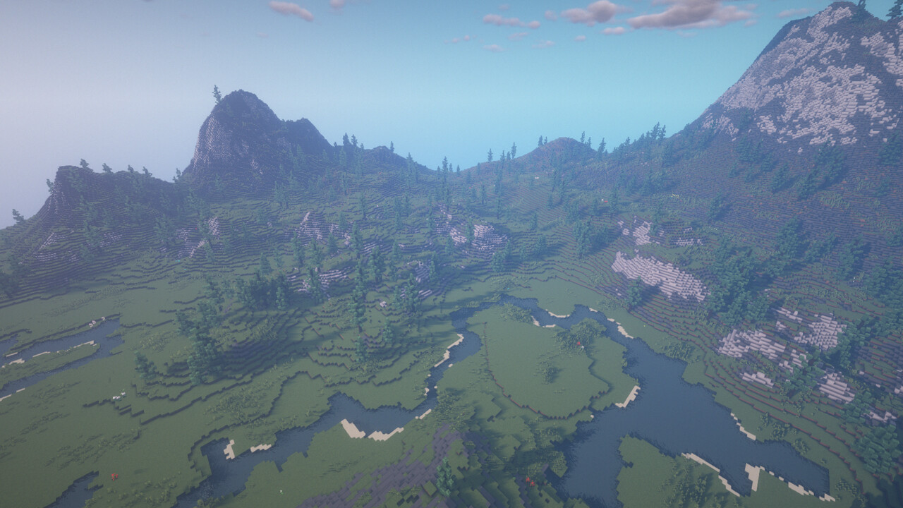 Lake near the mountains Minecraft Map
