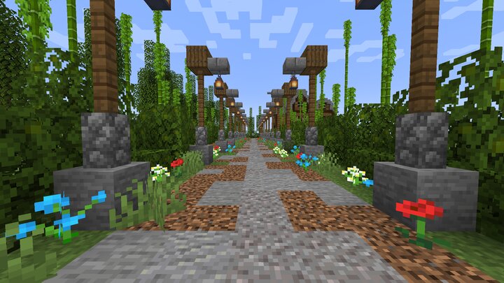 Old house with beautiful walk way Minecraft Map