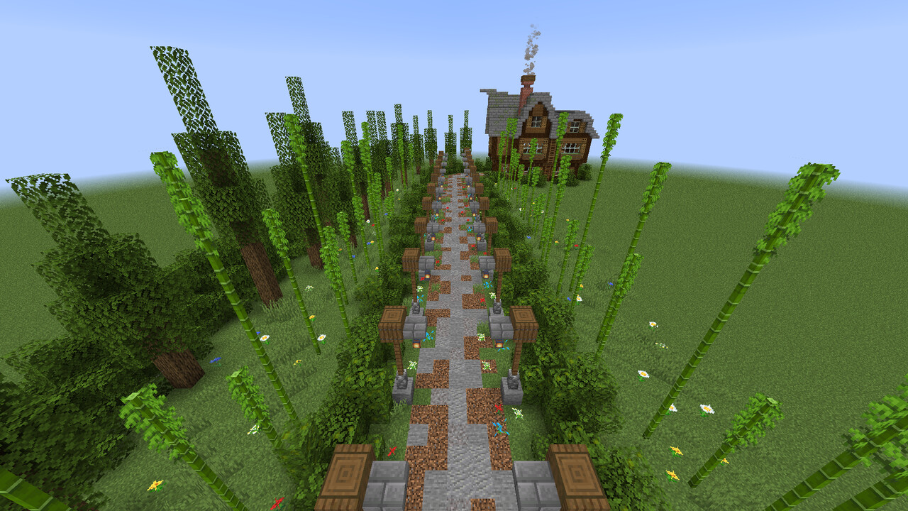 Old house with beautiful walk way Minecraft Map