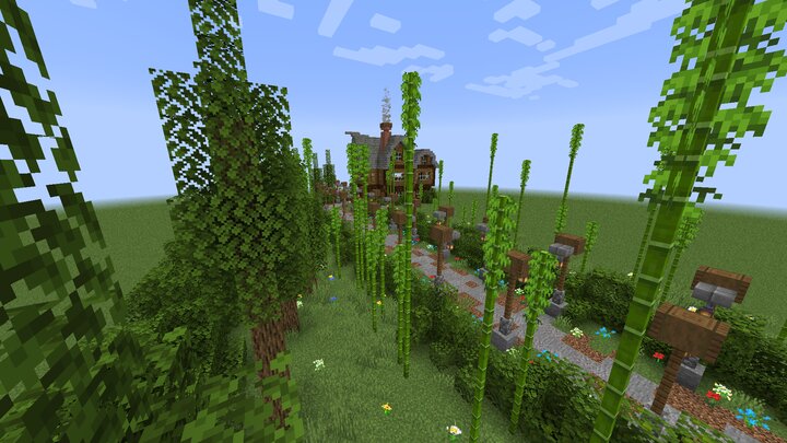 Old house with beautiful walk way Minecraft Map