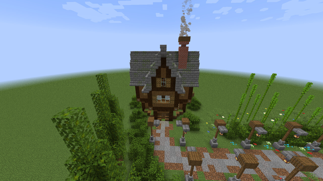Old house with beautiful walk way Minecraft Map