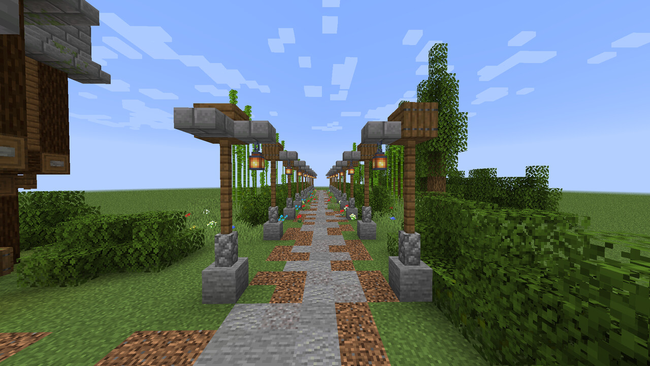 Old house with beautiful walk way Minecraft Map