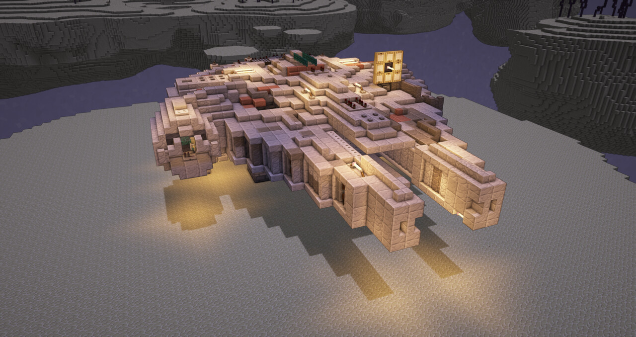 Minecraft Millennium Falcon - TUTORIAL - 1:1 Scale - Full interior ...