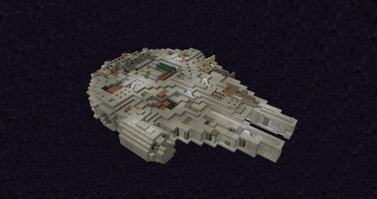 Minecraft Millennium Falcon - TUTORIAL - 1:1 Scale - Full interior ...