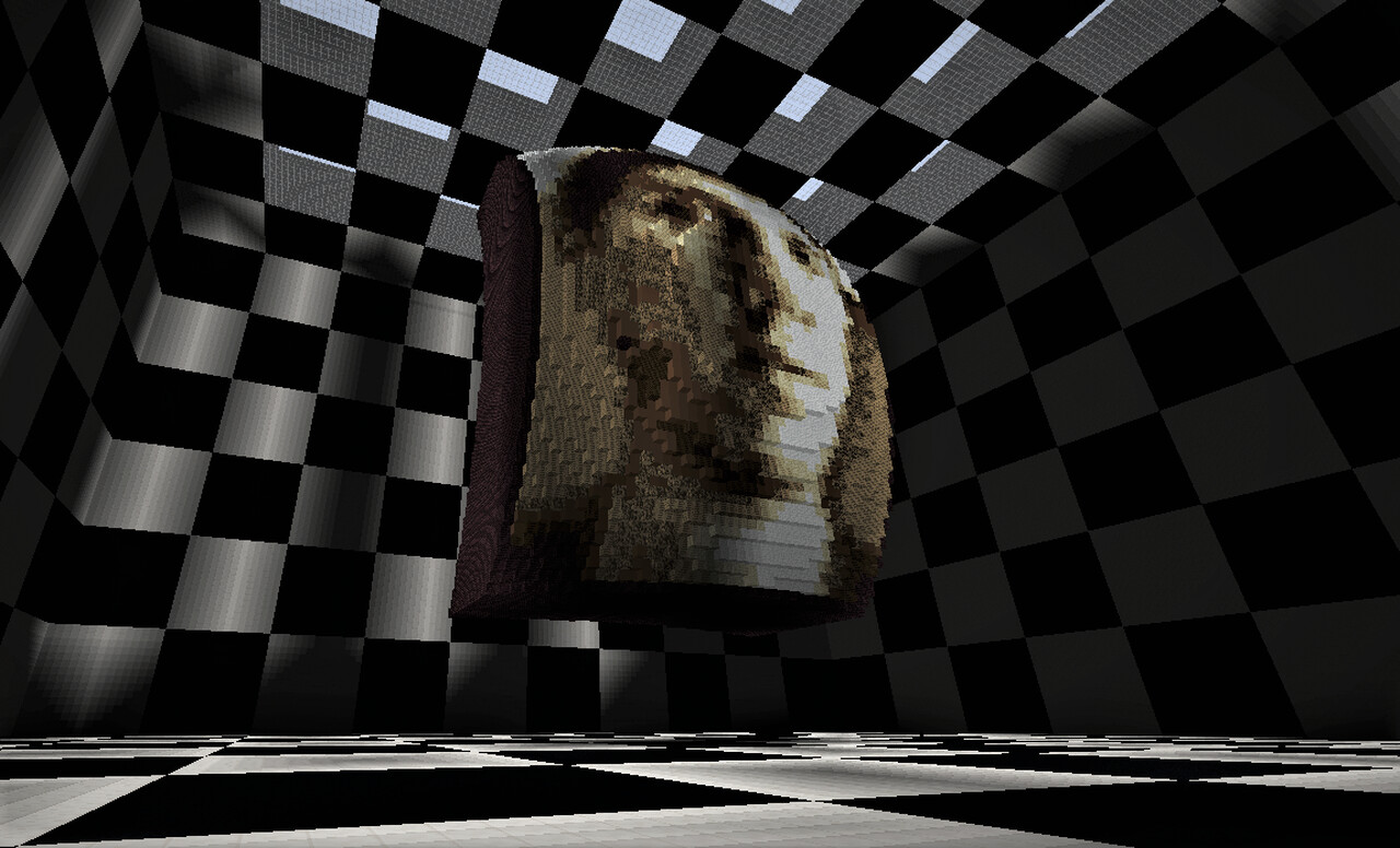 Convexed Portrait in Chequered room. Minecraft Map