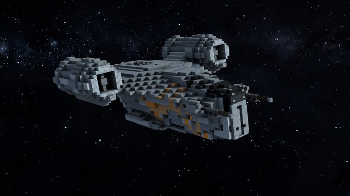 Mando's Razor Crest | 1,5:1 Space Ship Minecraft Map