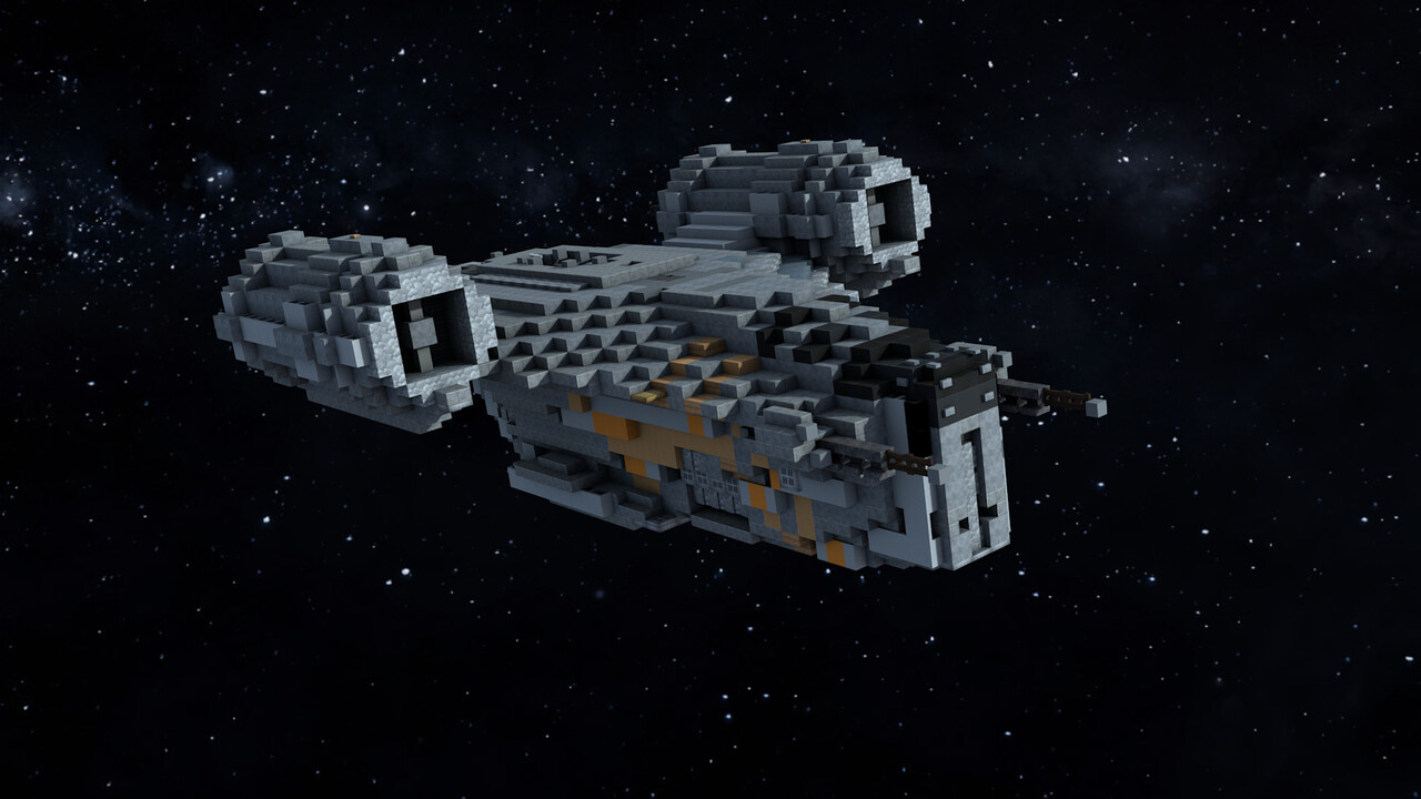 Mando's Razor Crest | 1,5:1 Space Ship Minecraft Map