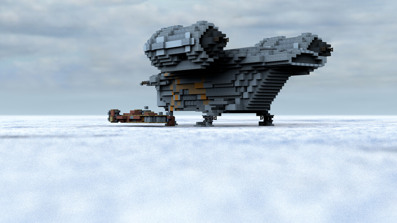 Mando's Razor Crest | 1,5:1 Space Ship Minecraft Map