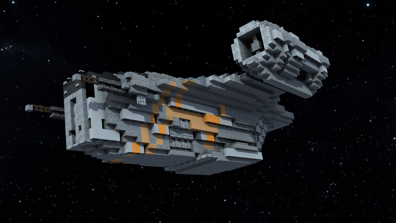 Mando's Razor Crest | 1,5:1 Space Ship Minecraft Map