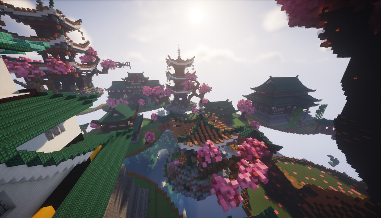 Floating japanese islands Minecraft Map