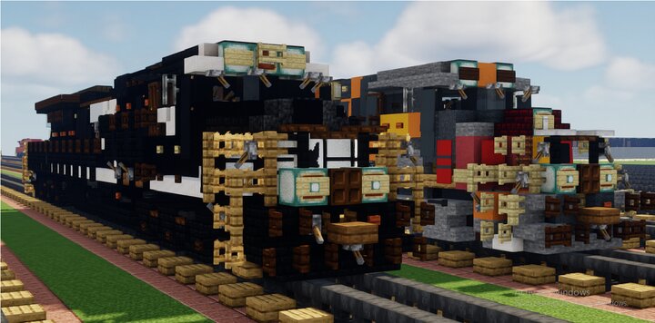 minecraft norfolk souther dash 9-44CW 9939 leading and southern pacific ...