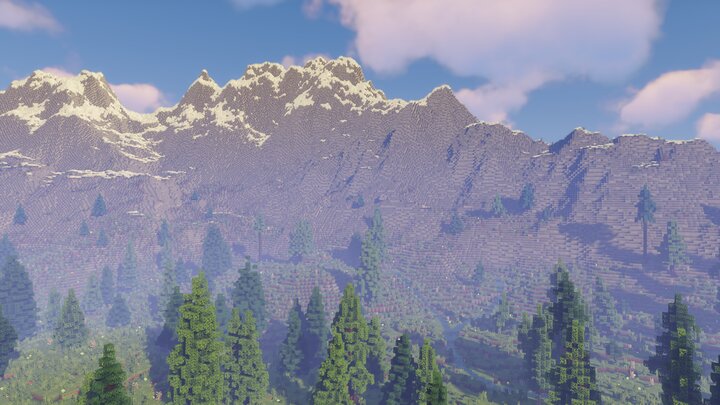 Mountainous Forested Island (6k/6k) Minecraft Map
