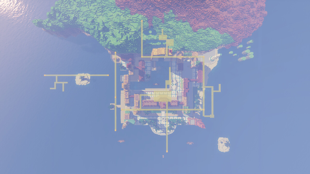 Delfino Plaza!! (Super Mario Sunshine!) Minecraft Map