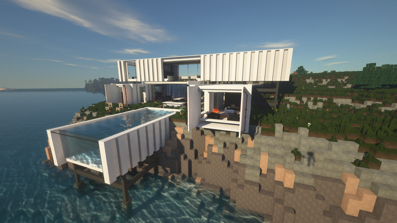 White Container House Minecraft Map