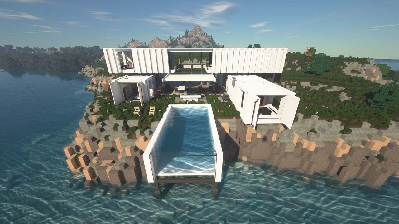 White Container House Minecraft Map