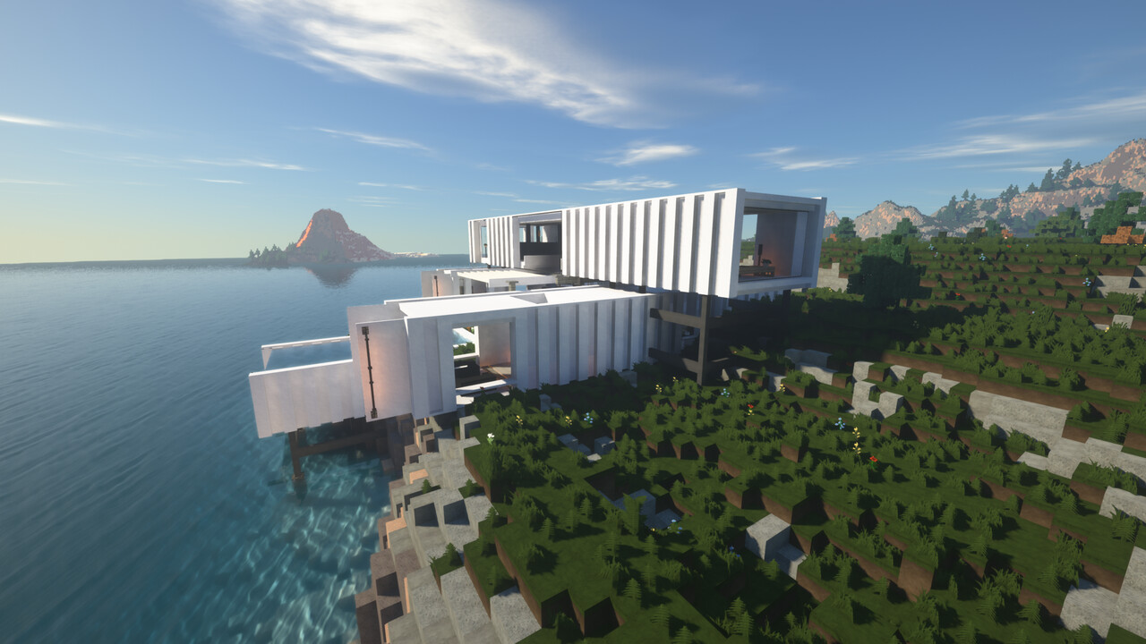 White Container House Minecraft Map