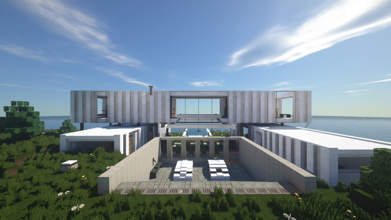 White Container House Minecraft Map