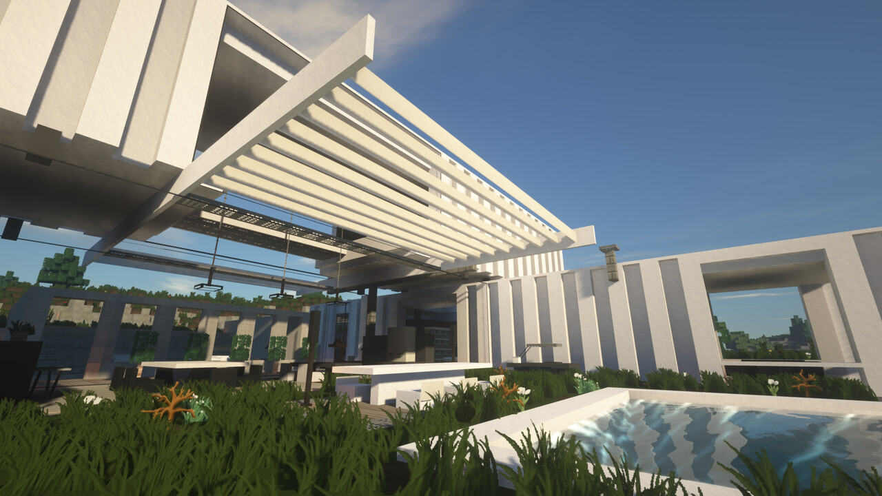 White Container House Minecraft Map