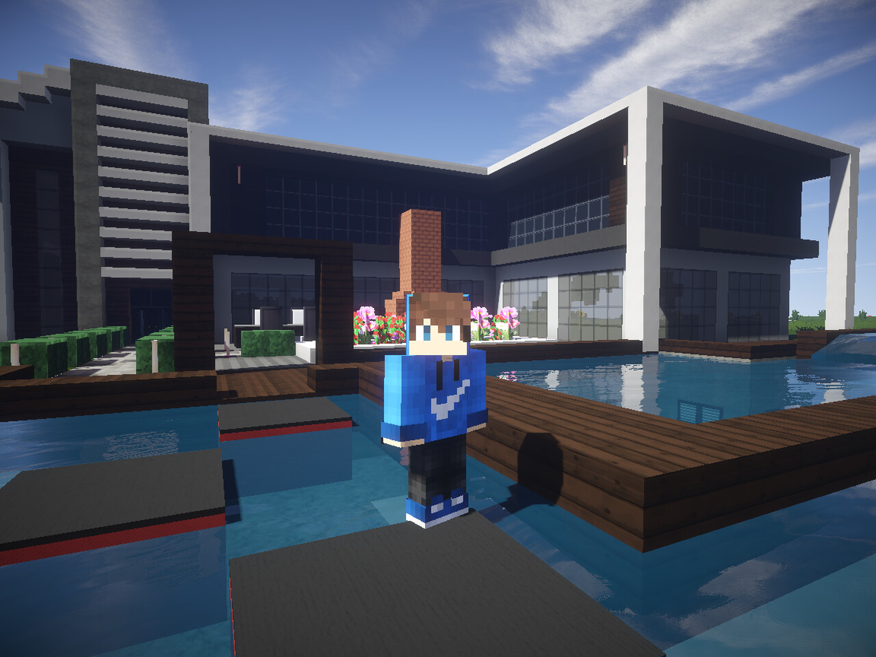 modern mansion giant Minecraft Map