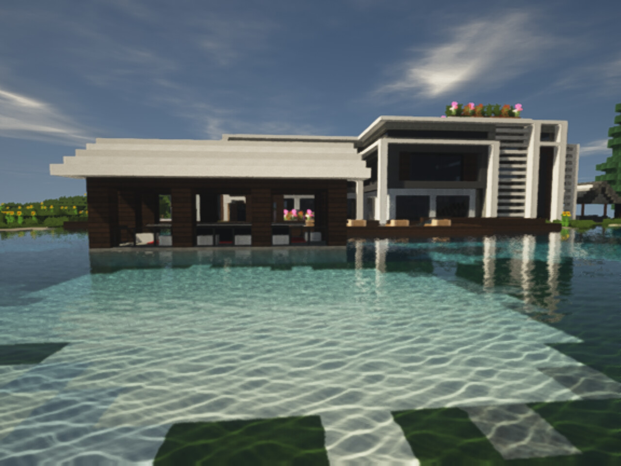 modern mansion giant Minecraft Map