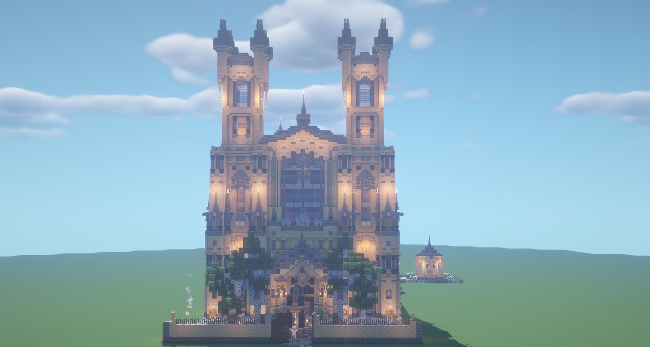 Sandstone Curch, Cathedral Concept Build Minecraft Map