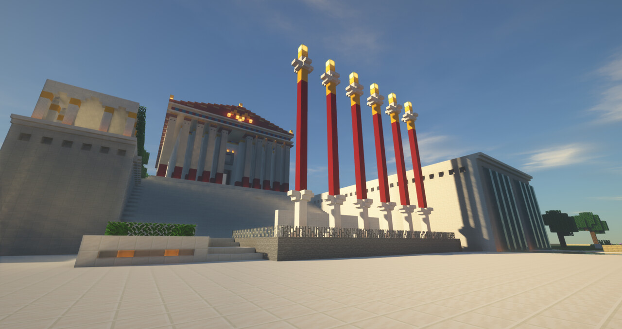 Ancient Greek & Rome themed spawn area. Minecraft Map