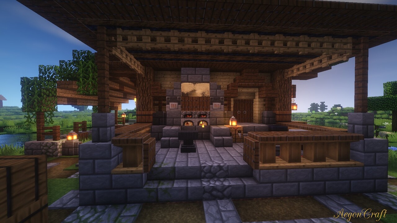 ||How to Build a House with DOCK in Minecraft||Minecraft Fishing Hut ...