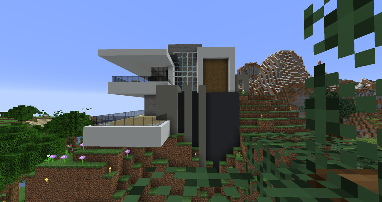 Modern Hill House Minecraft Map