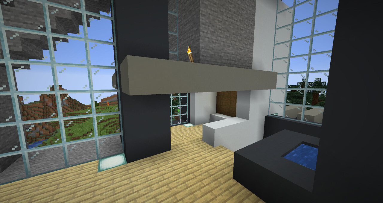 Modern Hill House Minecraft Map