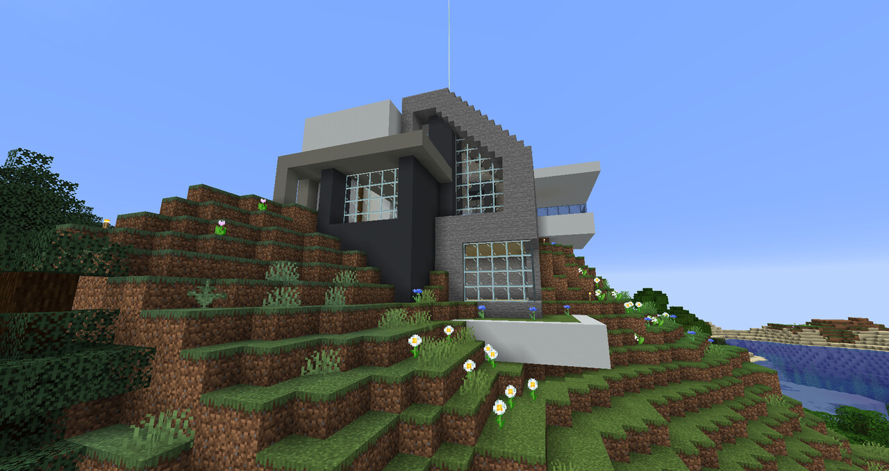 Modern Hill House Minecraft Map