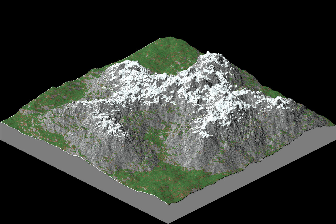 768x768 Mountain Map Minecraft Map