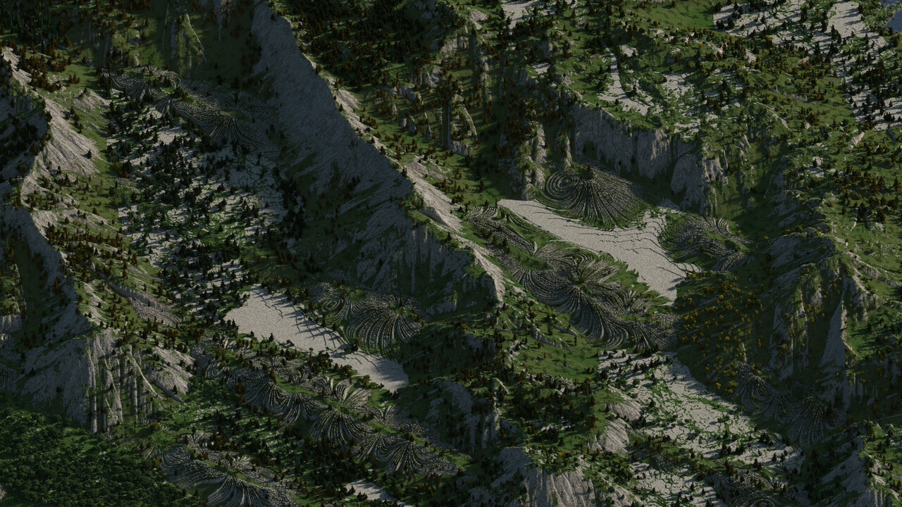 Magical mountains of the big world - WorldMachine Minecraft Map