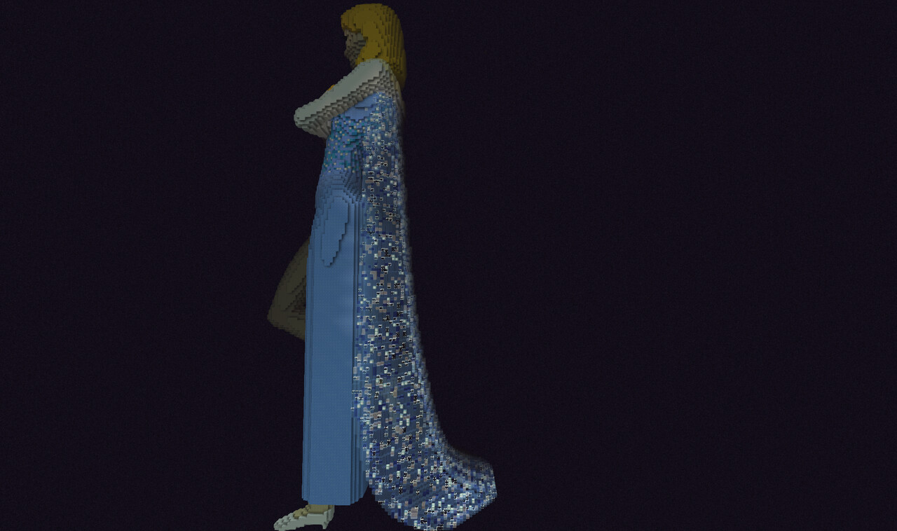 Frozen Elsa Statue Minecraft Map