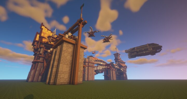 Steampunk Airdocks Minecraft Map
