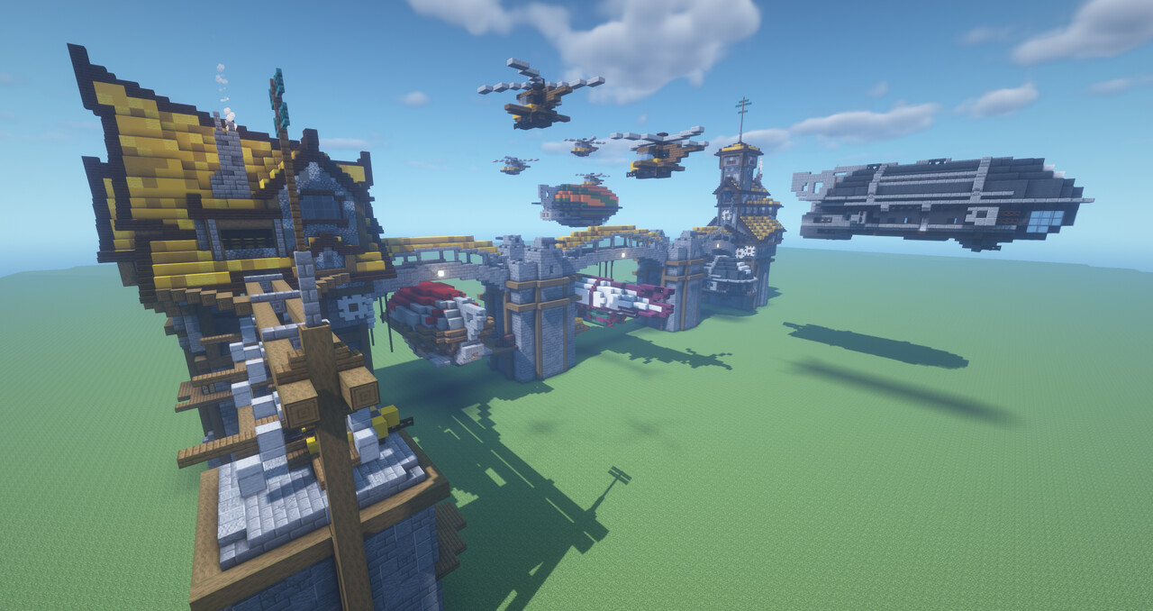 Steampunk Airdocks Minecraft Map