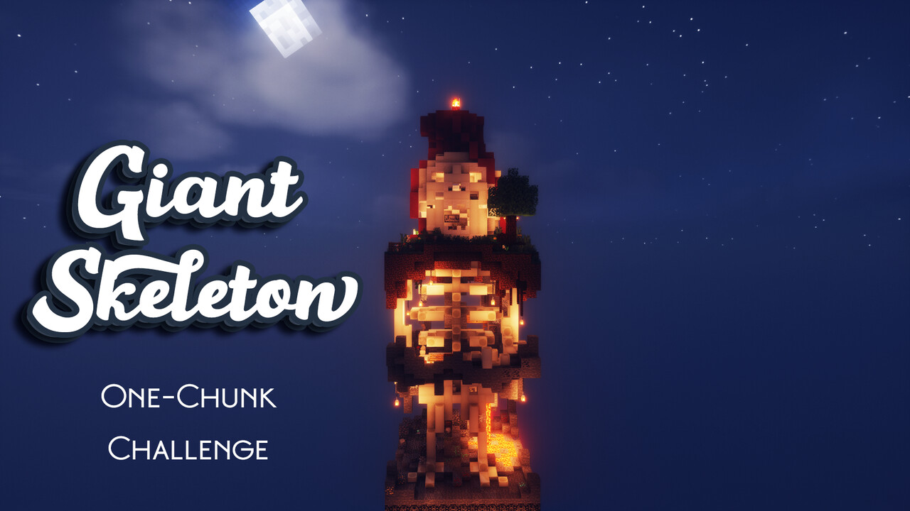 Skeleton Giant 💀🧡 (One-Chunk Challenge) Halloween Themed🎃 Minecraft Map